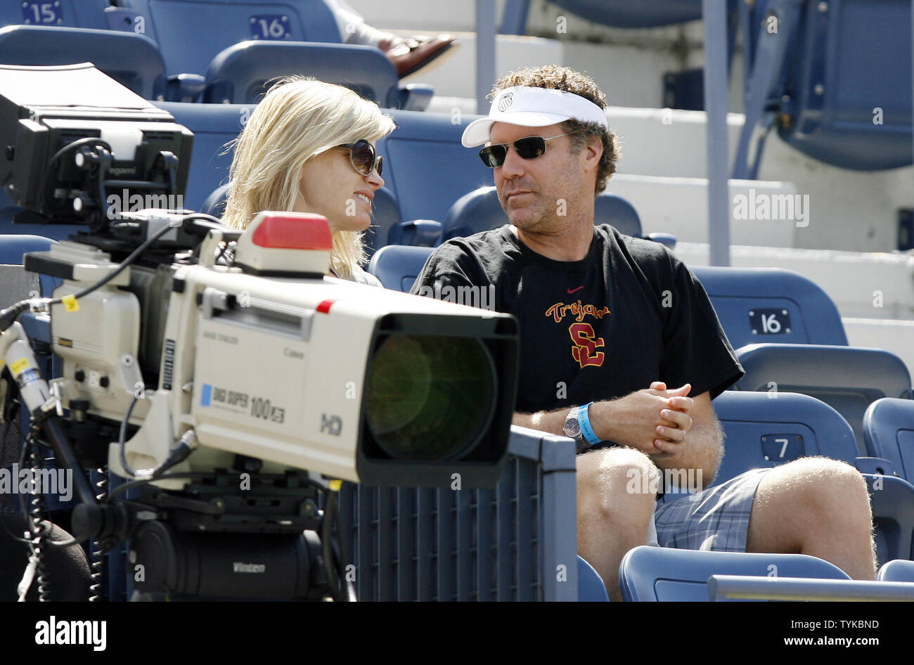 Will Ferrell and wife Viveca Paulin sit while Daniela Hantuchova of ...