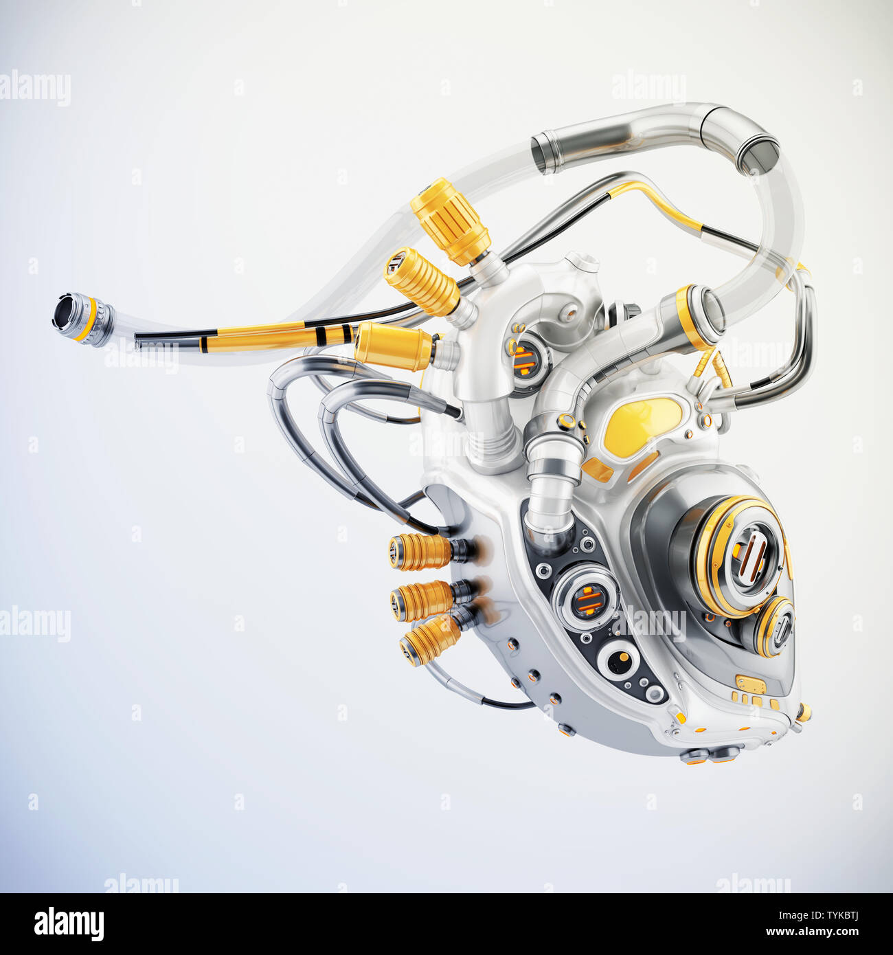 Smart robotic heart, 3d rendering Stock Photo - Alamy
