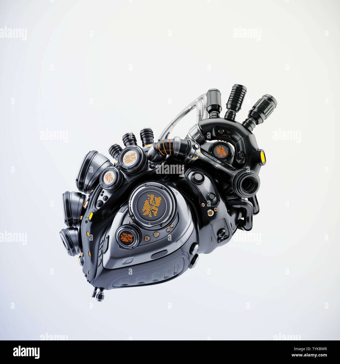 Smart robotic heart, 3d rendering Stock Photo - Alamy