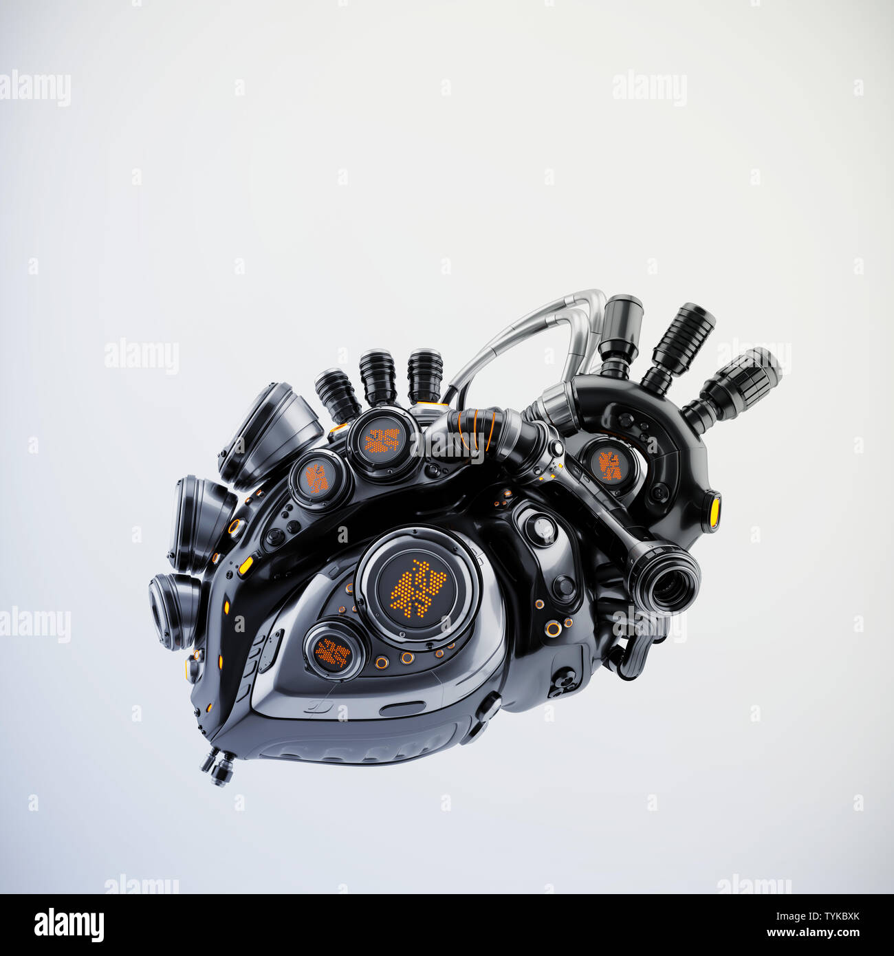 Smart robotic heart, 3d rendering Stock Photo - Alamy