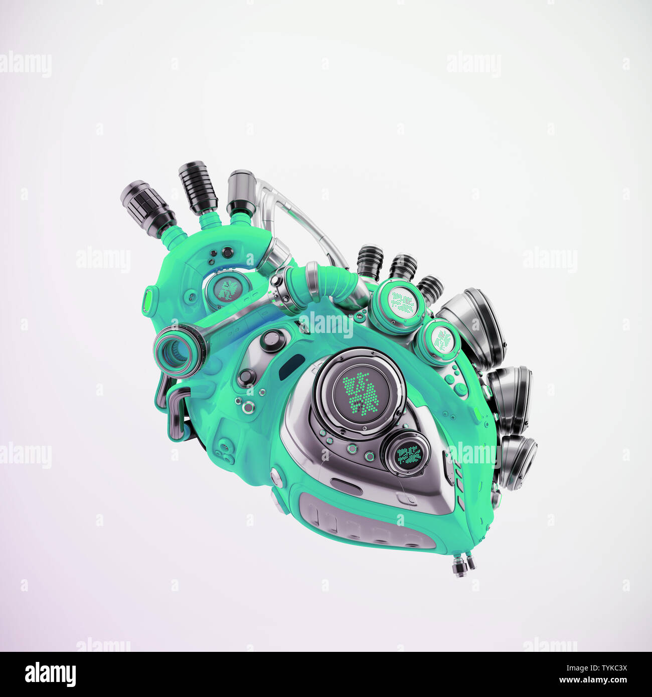 Smart robotic heart, 3d rendering Stock Photo - Alamy