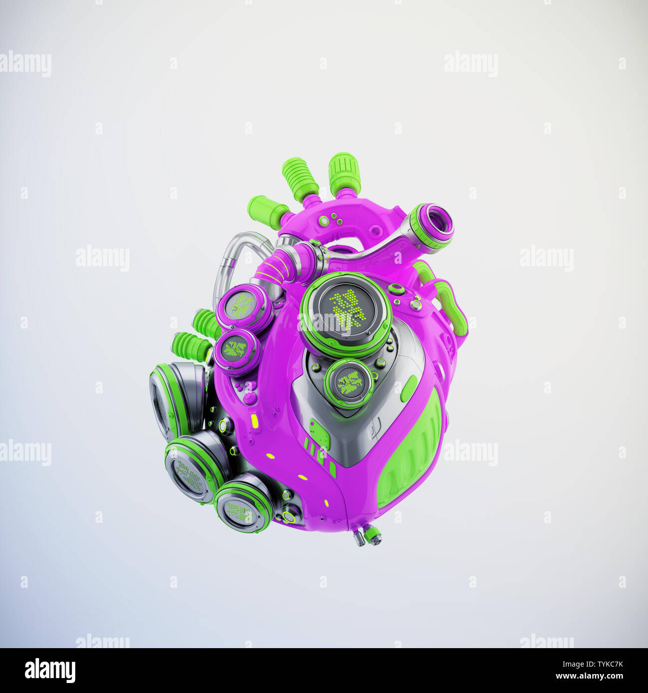 Smart robotic heart, 3d rendering Stock Photo - Alamy