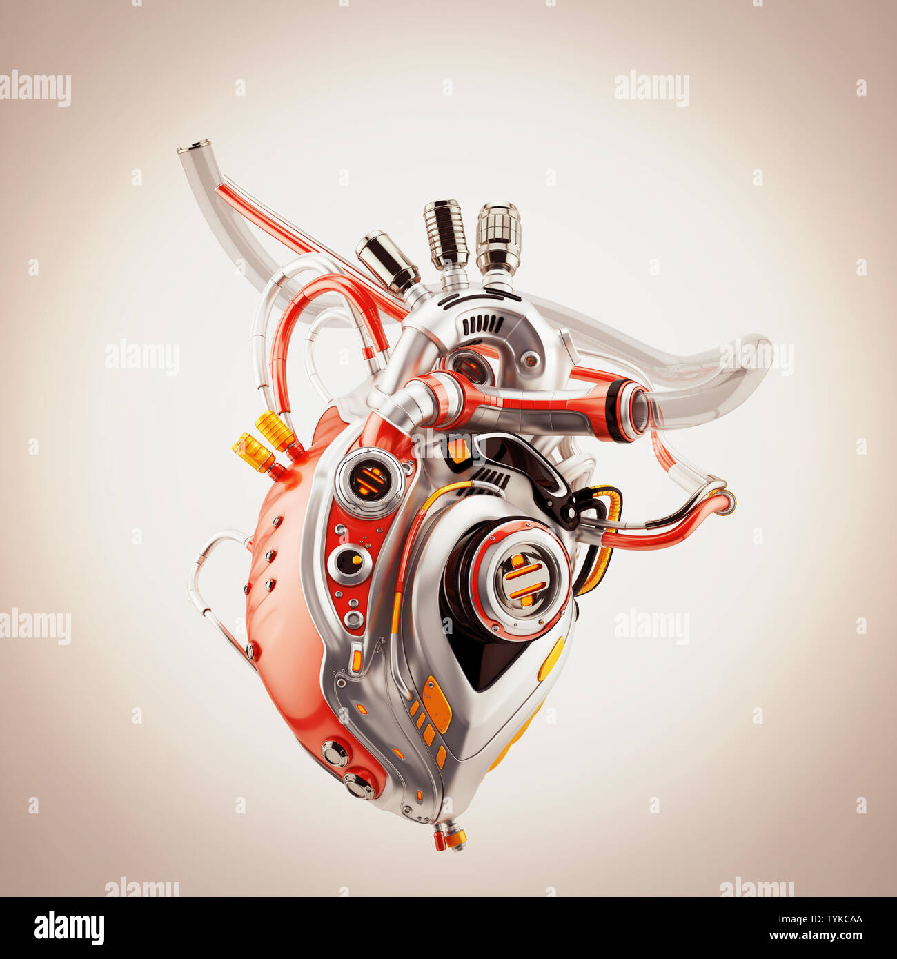 Smart robotic heart, 3d rendering Stock Photo - Alamy