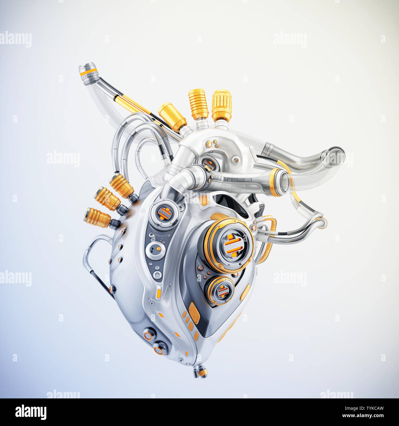 Smart robotic heart, 3d rendering Stock Photo - Alamy