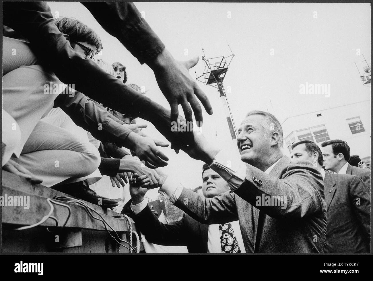Spiro Agnew campaignig in 1972; Scope and content: Pictured: Spiro T ...