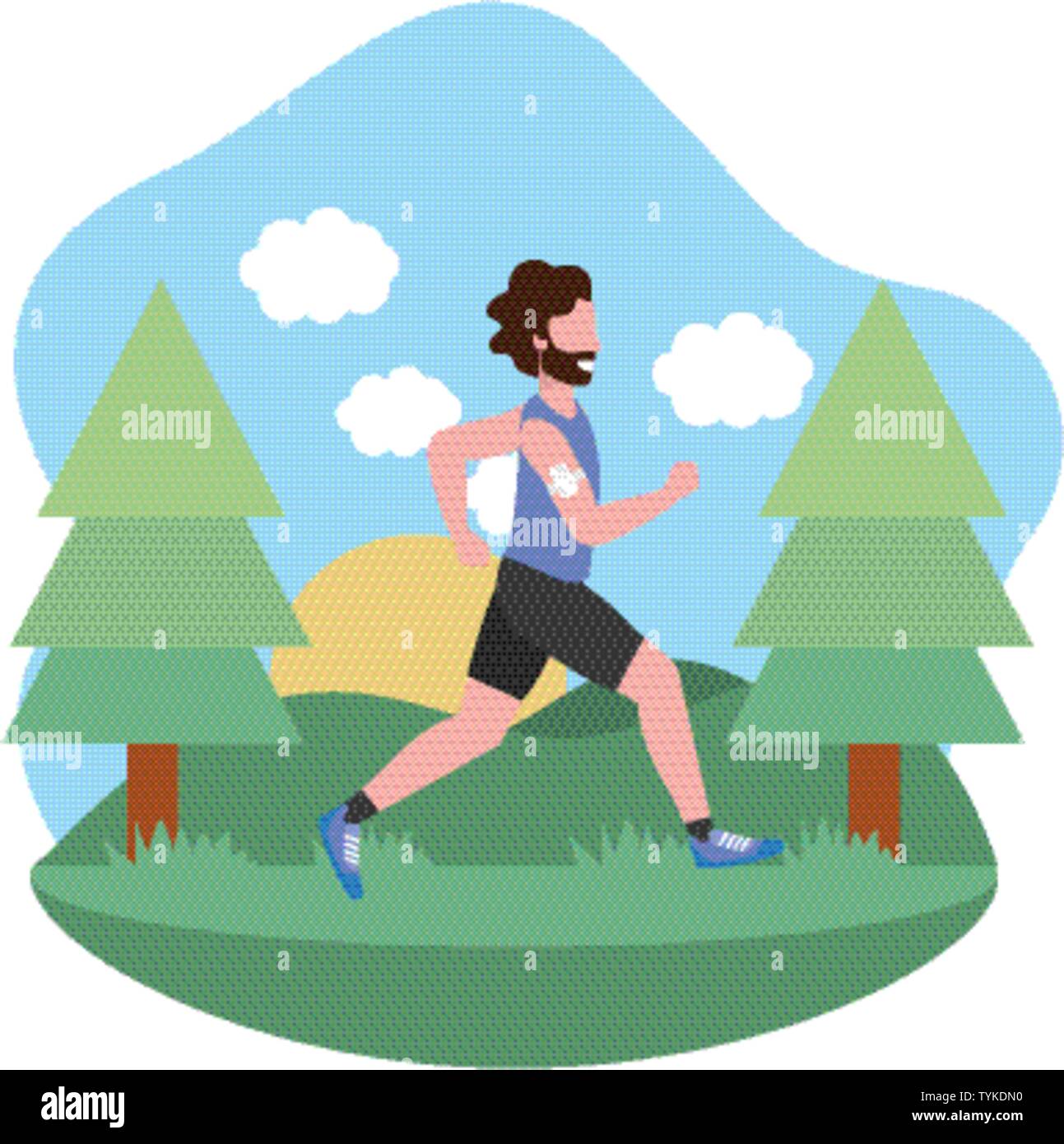 fitness exercise man running workout healthy fit lifestyle outdoor ...