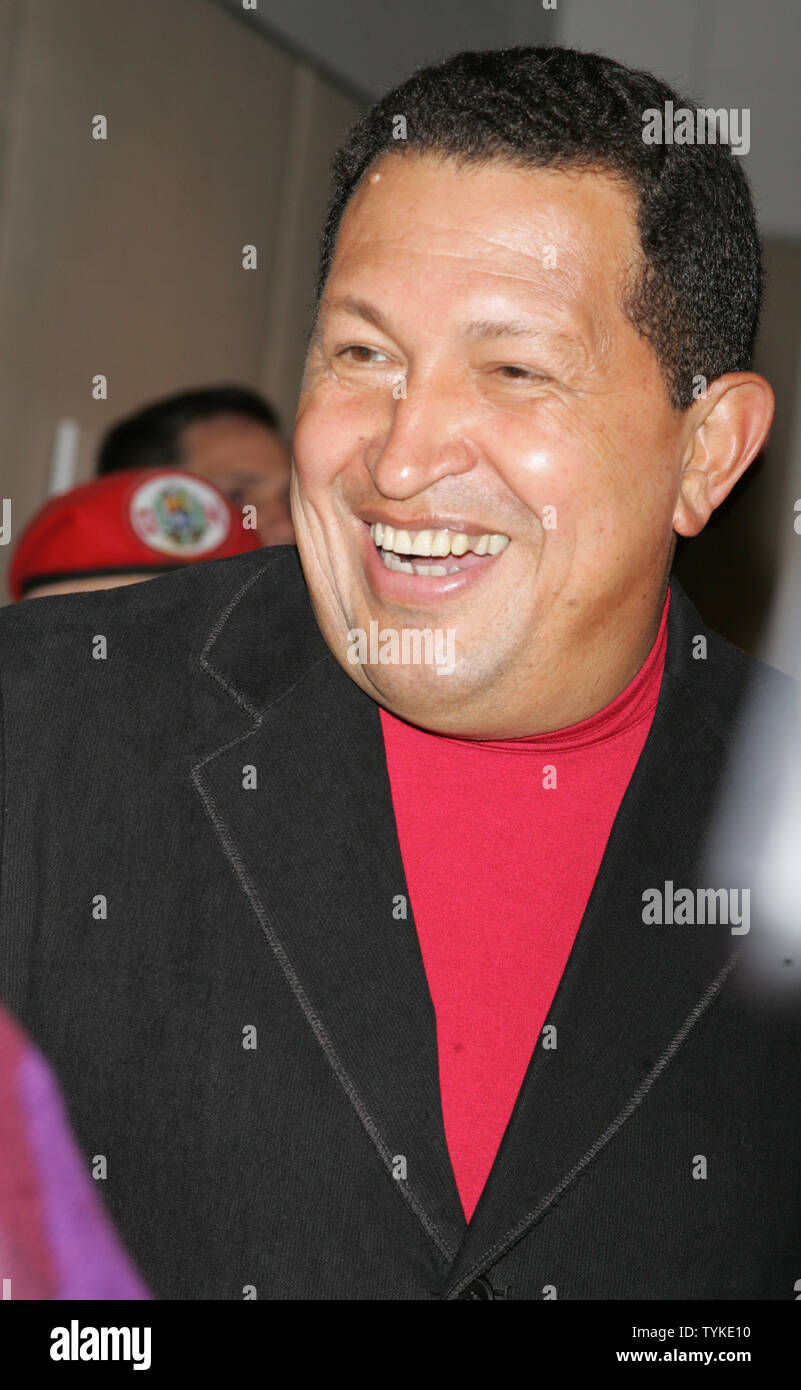 Venezuelan President Hugo Chavez arrives for the Screening of "South of ...