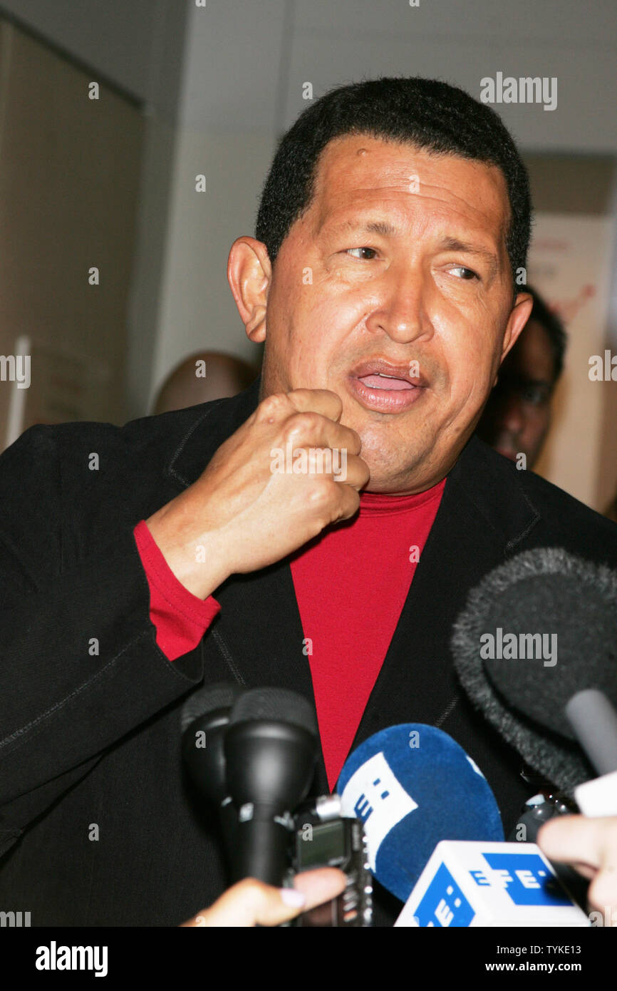Venezuelan President Hugo Chavez arrives for the Screening of "South of ...