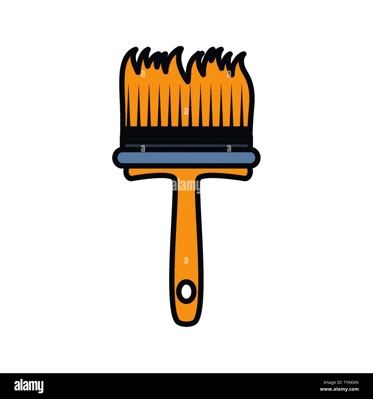 Brush tool design, under construction work repair progress ...