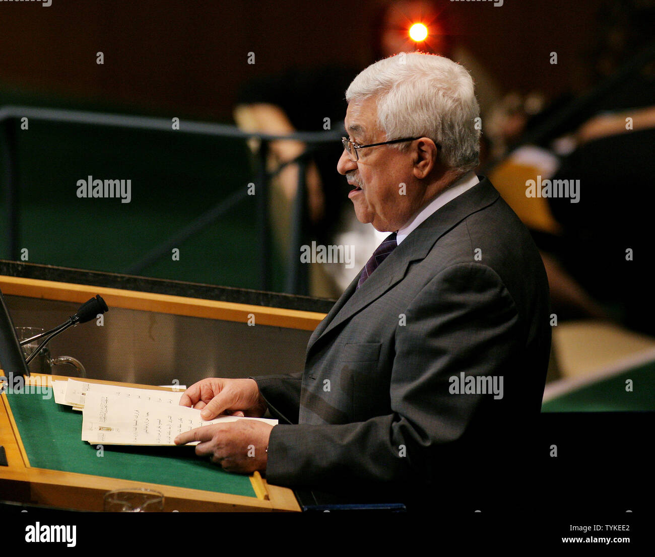 Palestinian President Mahmoud Abbas addresses the 64th General Assembly ...