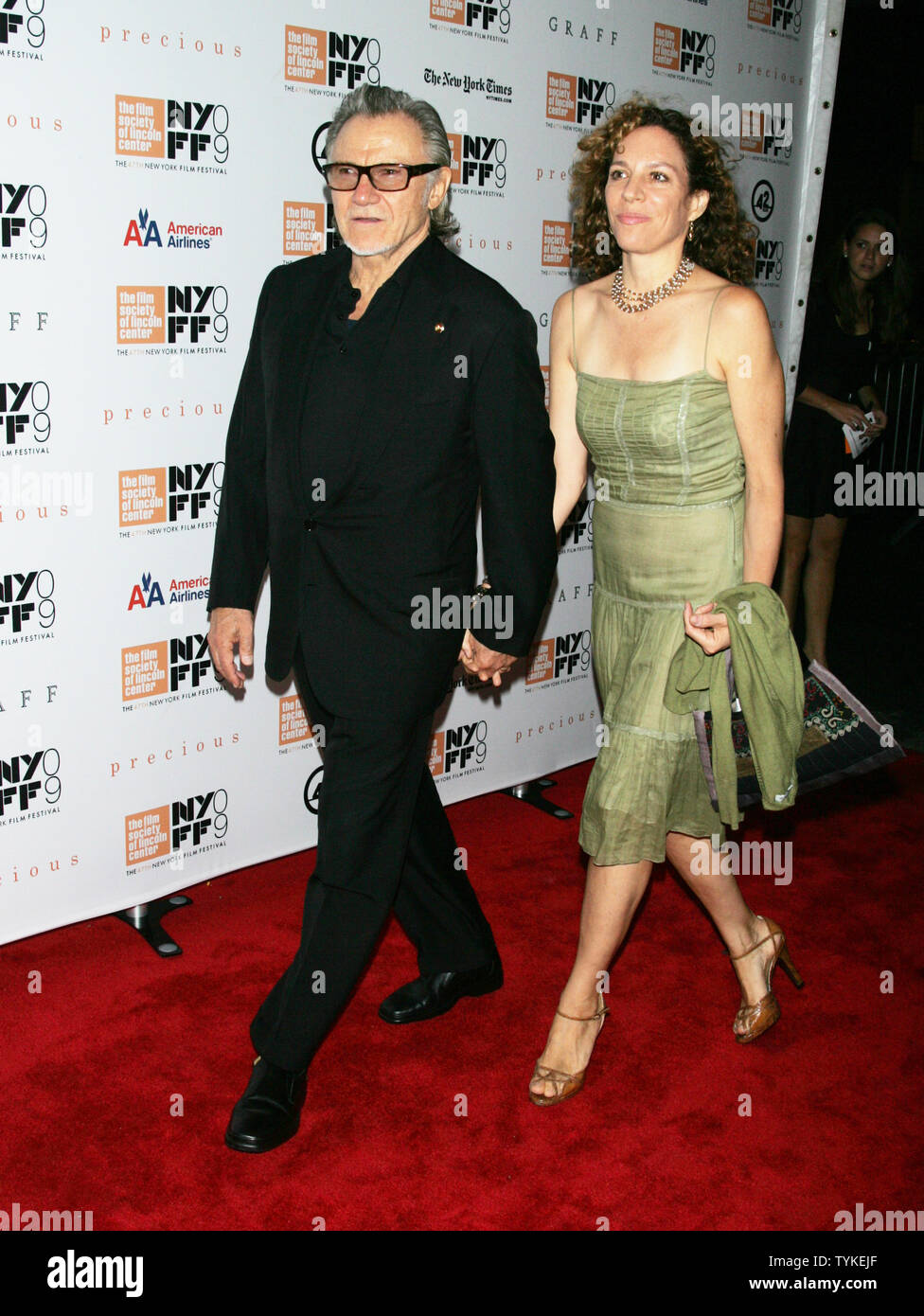 Harvey Keitel and wife arrive for the New York Film Festival premiere ...