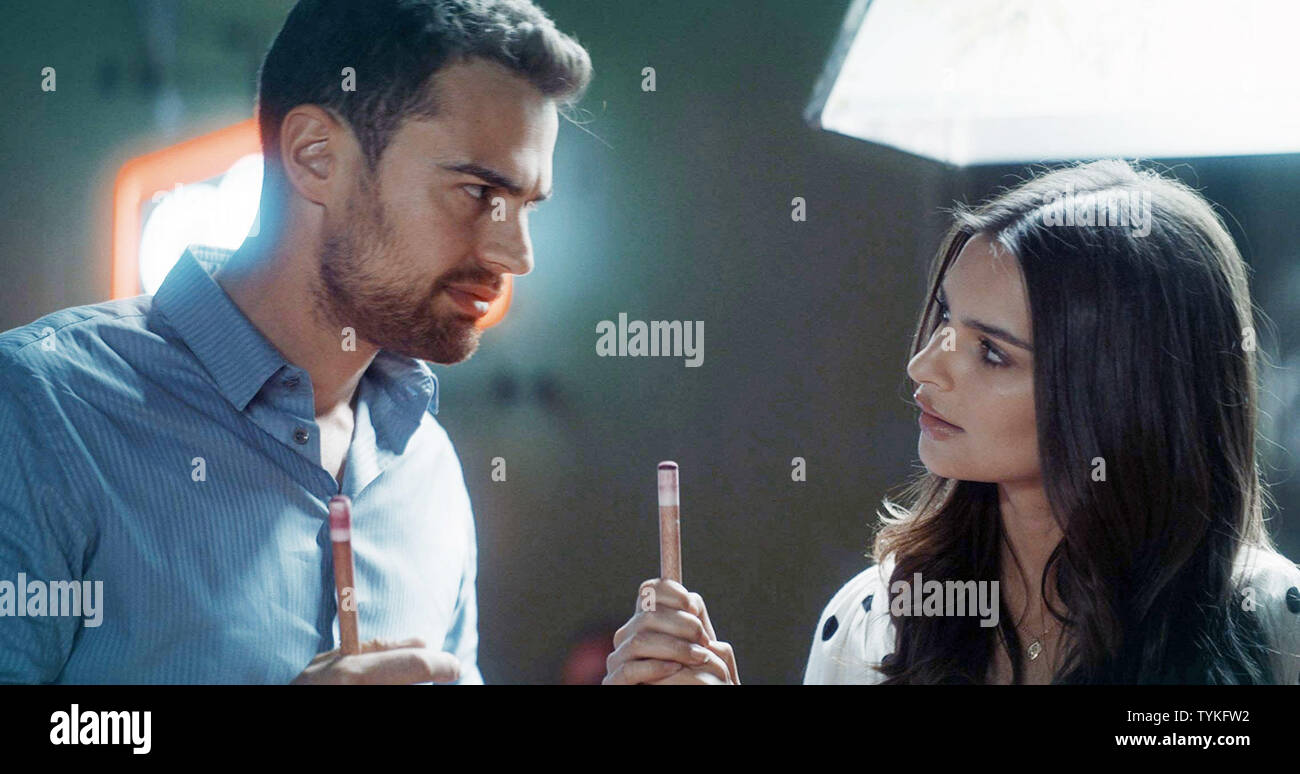 LYING AND STEALING, from left: Theo James, Emily Ratajkowski, 2019 ...