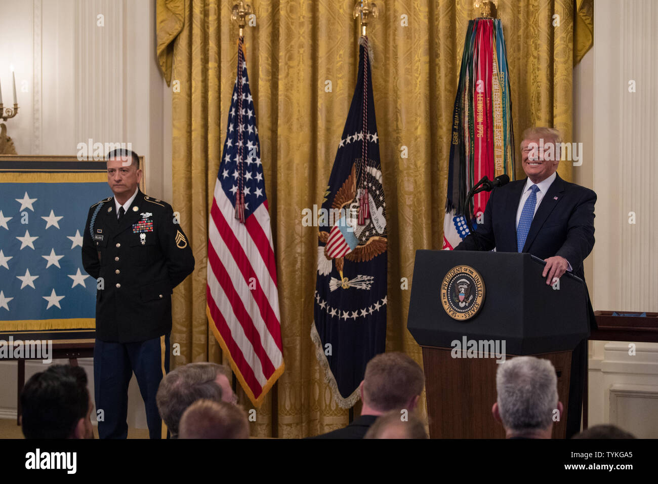 President Donald J. Trump presents the Medal of Honor to former U.S ...