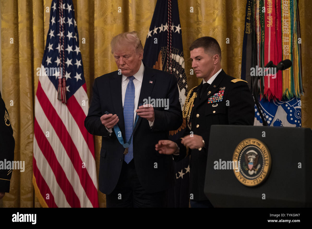 President Donald J. Trump presents the Medal of Honor to former U.S ...
