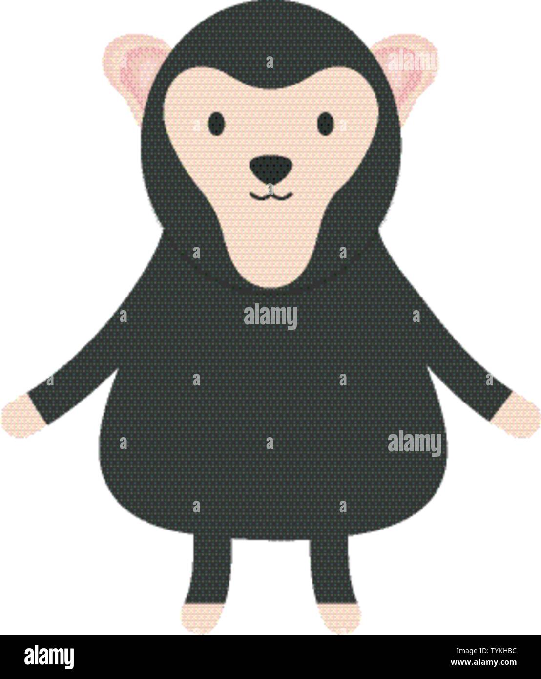 cute monkey childish character vector illustration design Stock Vector ...