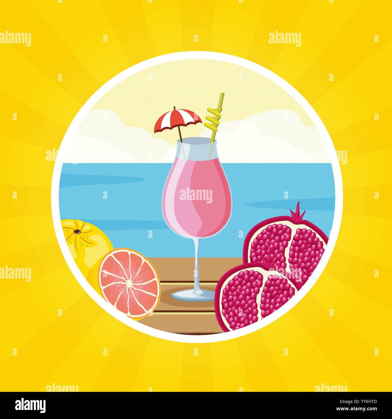 tropical fruits design Stock Vector Image & Art - Alamy