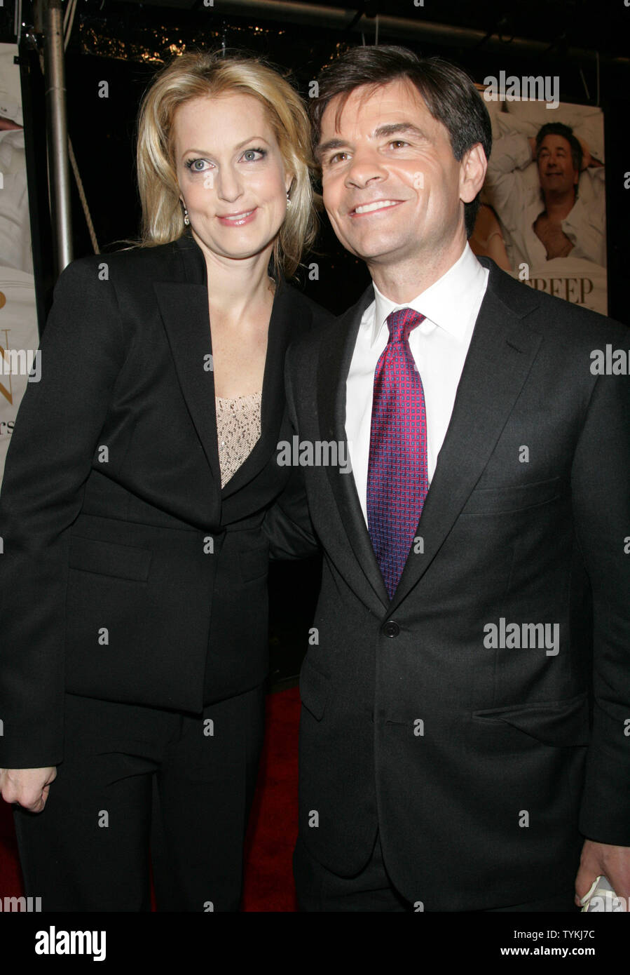 George Stephanopoulos and Alexandra Wentworth arrive for the premiere ...