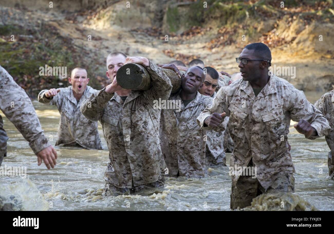 Candidates with the Officer Candidate School (OCS) run through the big ...