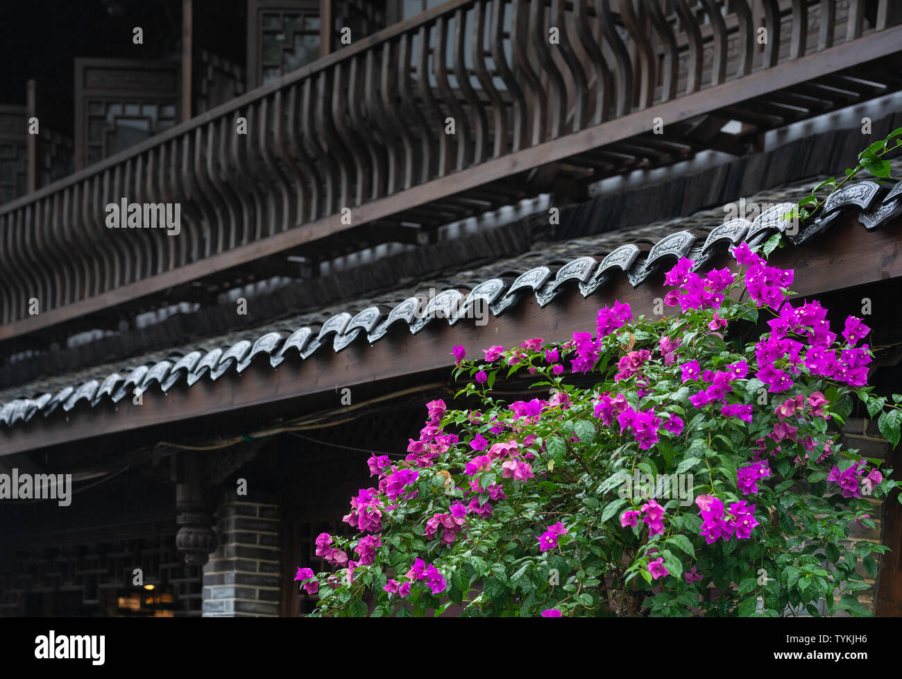 The triangular plum in the old town Stock Photo - Alamy