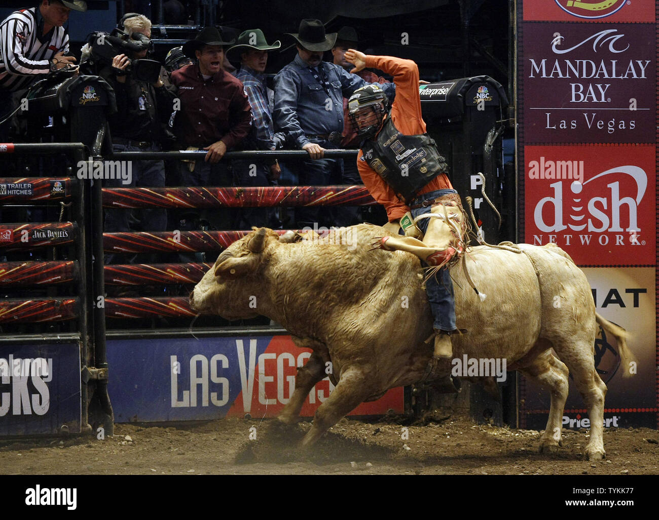 Renato Nunes competes at the Professional Bull Riders Championship at ...