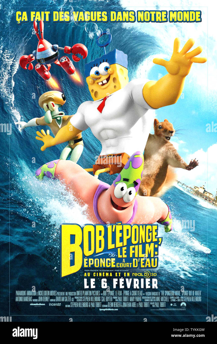 THE SPONGEBOB MOVIE: SPONGE OUT OF WATER, Canadian poster in French ...