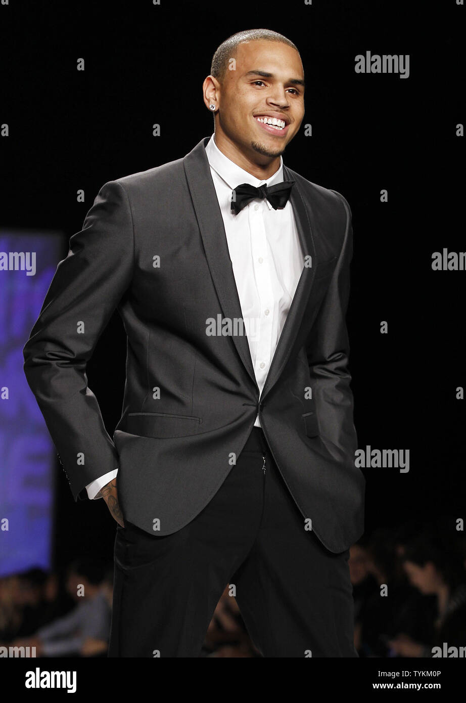 Chris Brown walks the runway at Naomi Campbell's Fashion For Relief ...