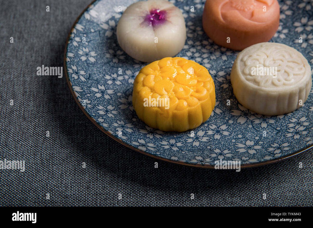 New color mooncakes Stock Photo - Alamy
