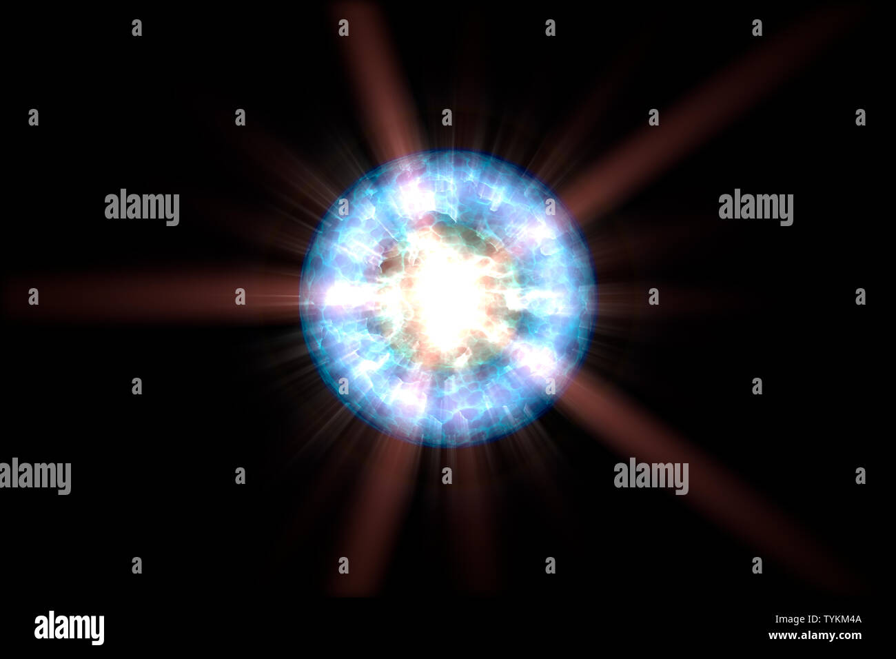 Blue combustion flame special effects, three-dimensional modeling Stock ...