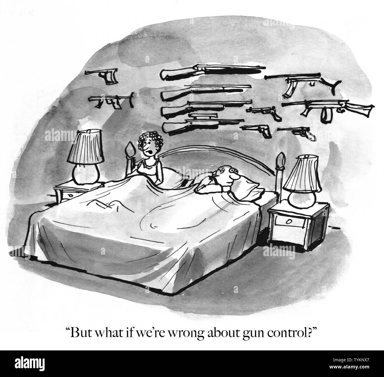Gun control cartoon hi-res stock photography and images - Alamy