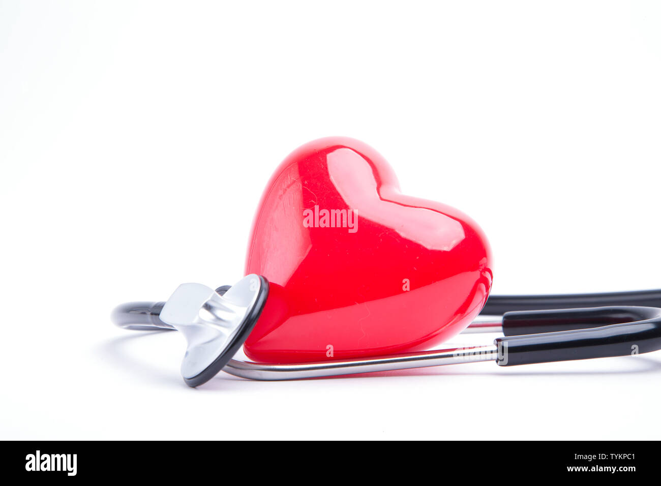 Red love stethoscope on Cut Out Stock Images & Pictures - Alamy