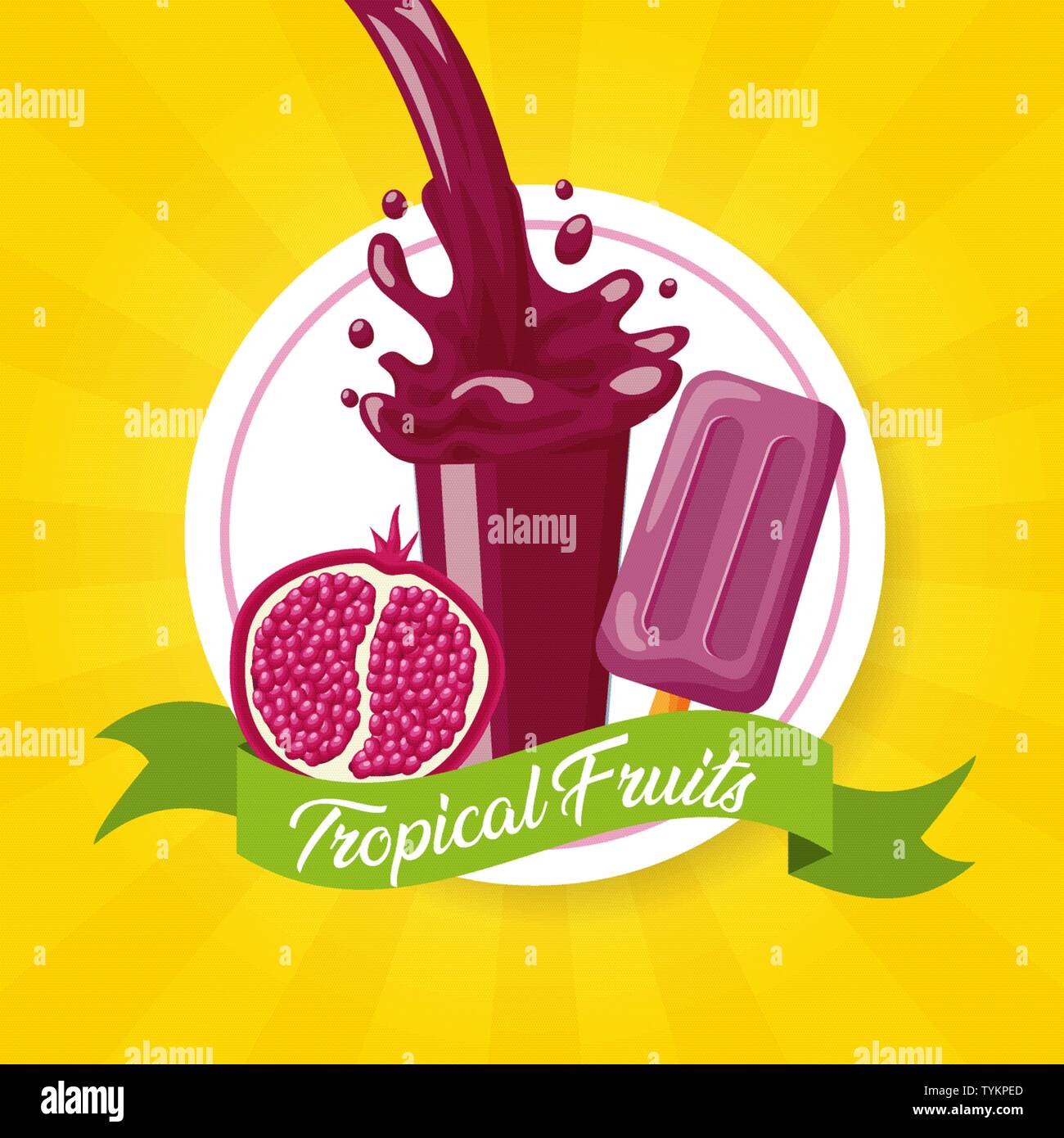 tropical fruits design Stock Vector Image & Art - Alamy