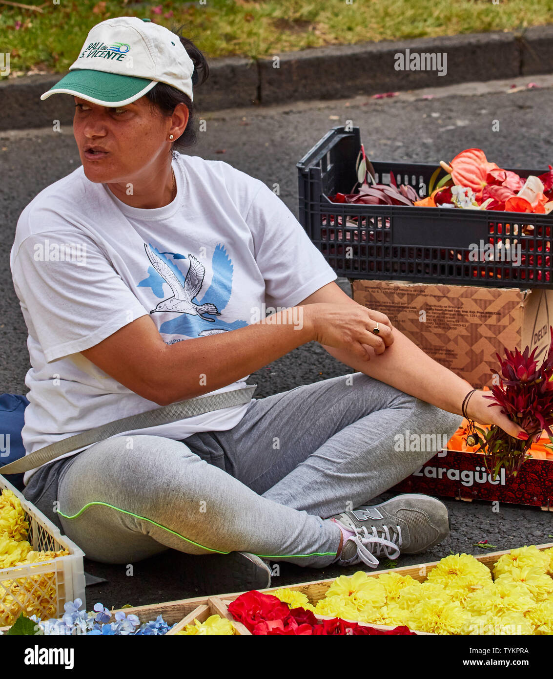 Corpus Christy religious festival in funchal, June 2019, with flowers ...