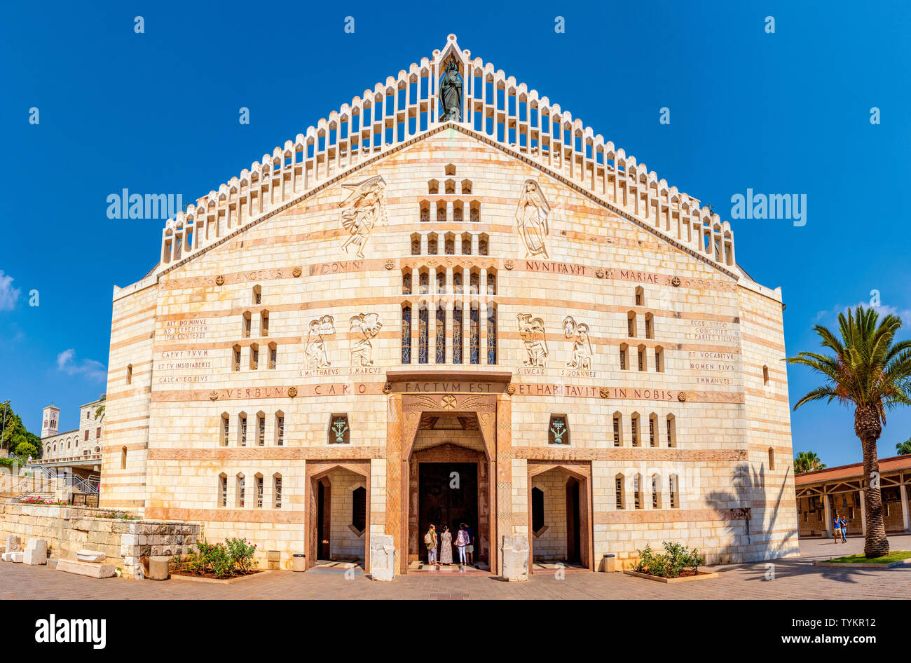 The Annunciation Hall of Angels of Nazareth, Israel Stock Photo - Alamy