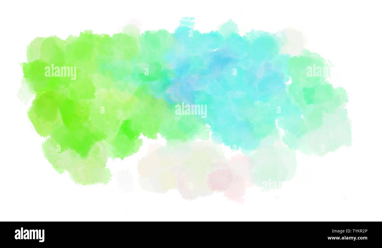 watercolor pale turquoise, aqua marine and green yellow color graphic ...