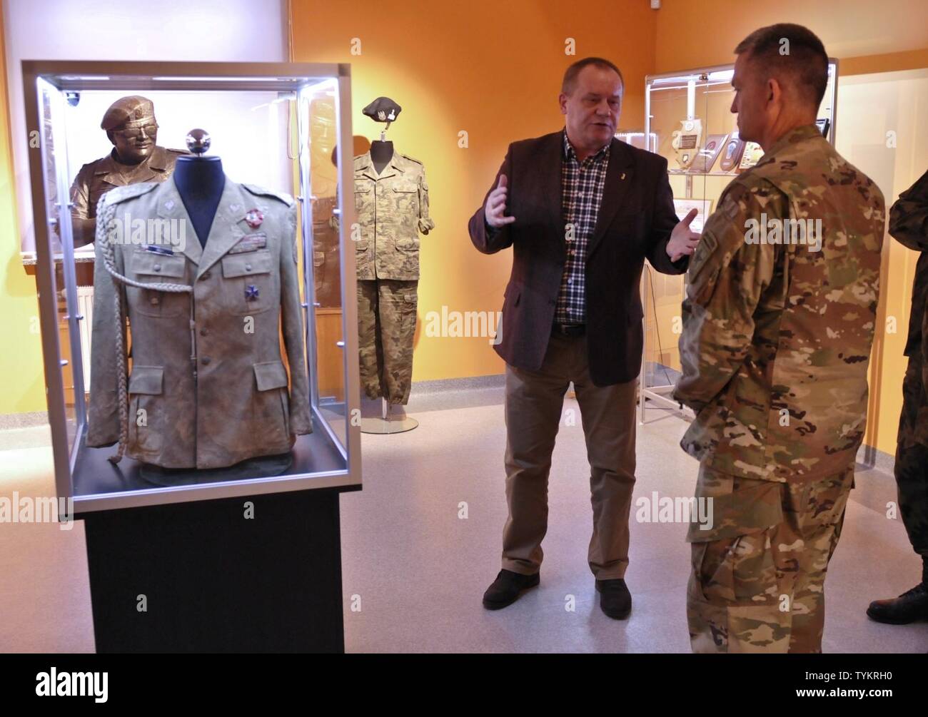 Gen. Daniel Allyn, United States Army Vice Chief of Staff, is shown a ...