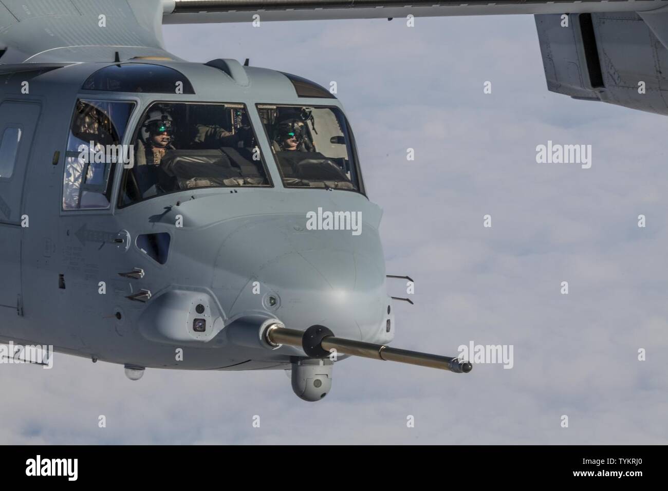A U.S. Marine Corps MV-22B Osprey assigned to Marine Medium Tiltrotor ...
