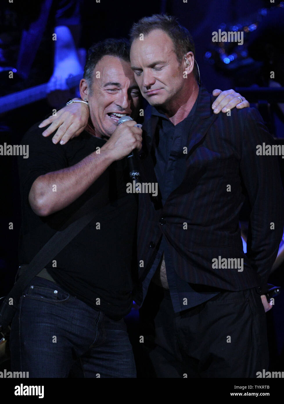 Bruce Springsteen and Sting perform at the Rainforest Fund's 21st ...