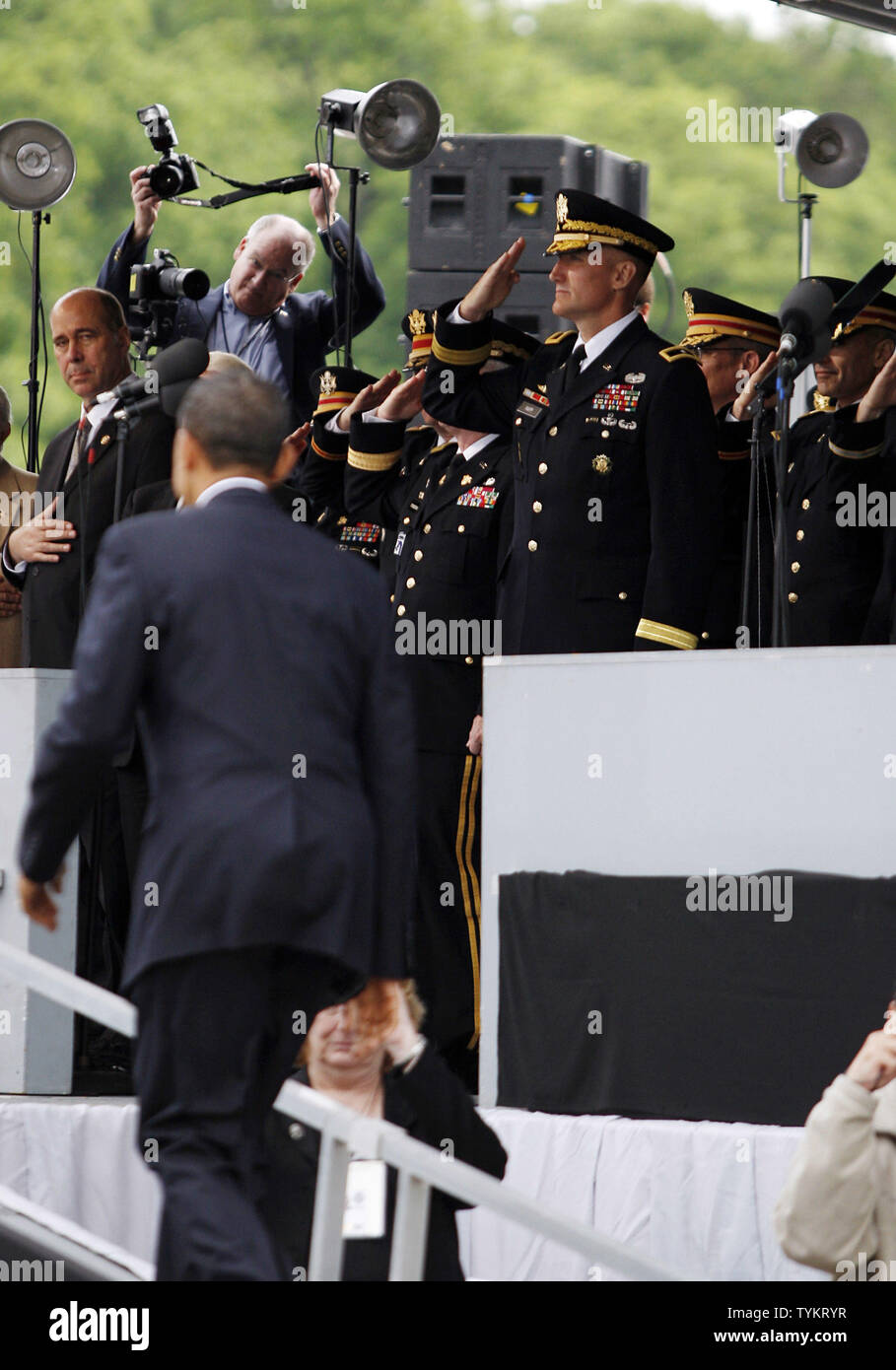 United States President Barack Obama takes the stage before speaking at ...
