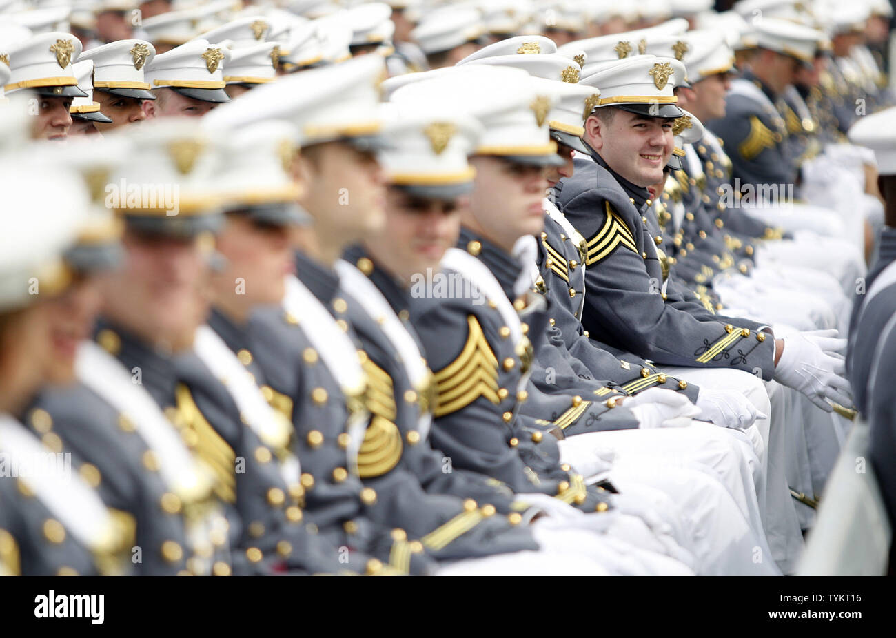 West Point Graduates wait for United States President Barack Obama to ...