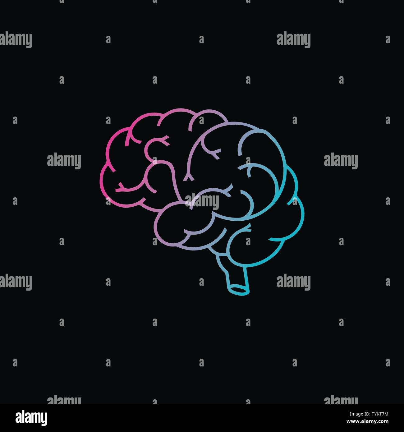 Human brain logo Stock Vector Images - Alamy