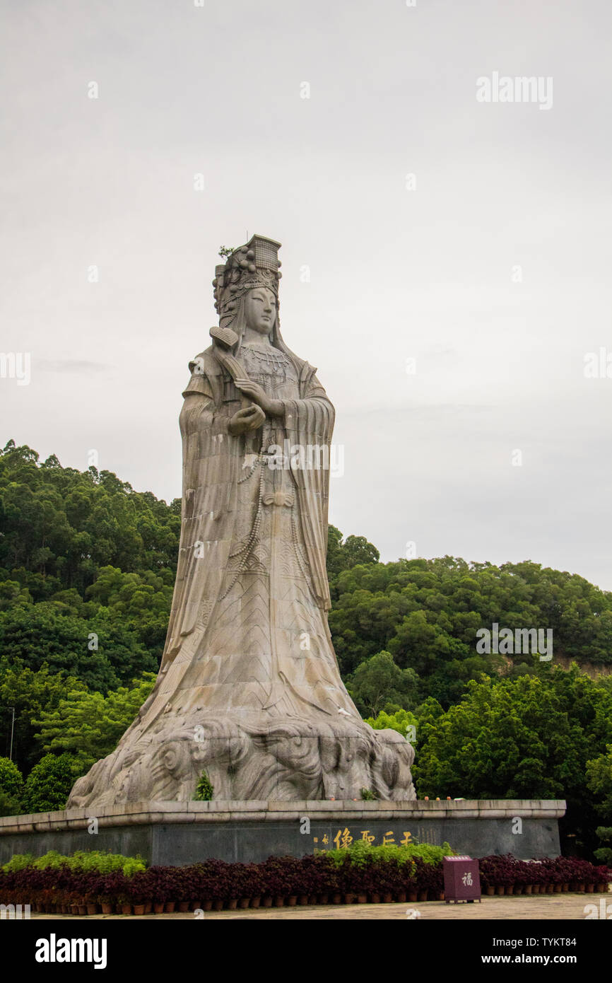 Guanyin statue in the diva palace in Nansha District, Guangzhou Stock ...