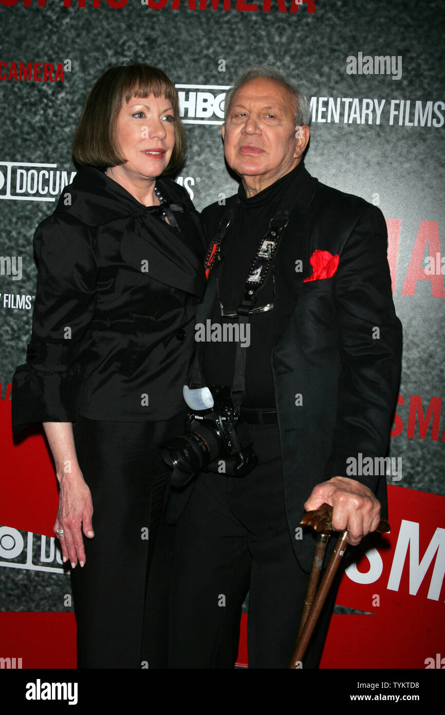 Ron Galella and wife Betty attend the Premiere of Galella's new ...