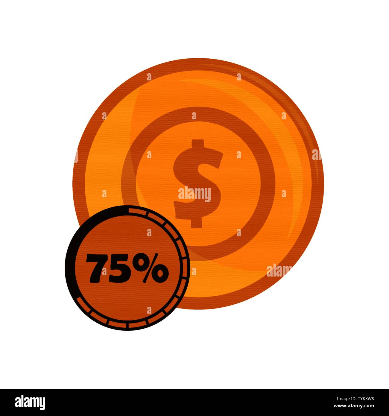 Video game money progress bar with a golden coin - Vector Stock Vector ...