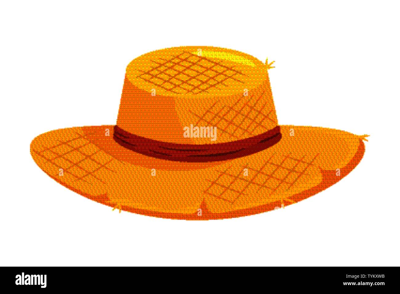 farm hat cartoon vector illustration graphic design Stock Vector Image ...