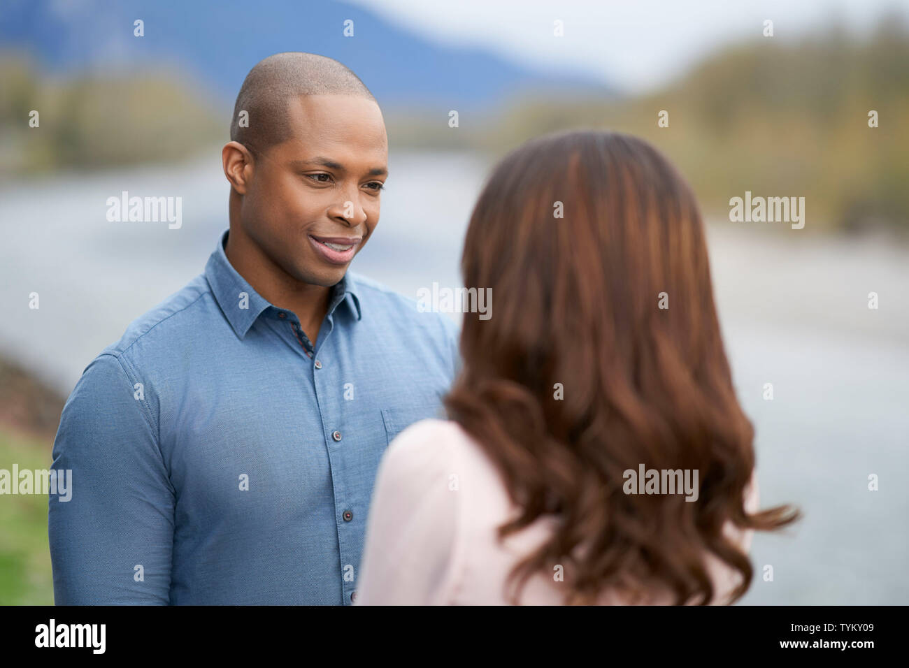 LOVE, TAKE TWO, from left: Cornelius Smith Jr., Heather Hemmens, tv movie, (aired June 15, 2019 ...