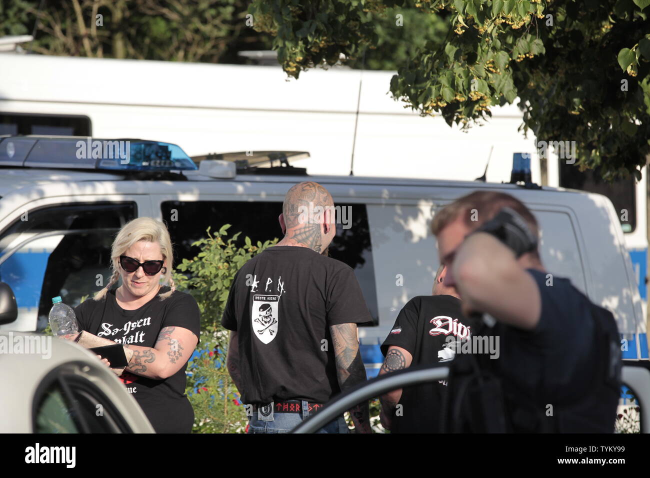 Ostritz Germany Schild und Schwert Festival Thorsten Heise NPD Arische ...