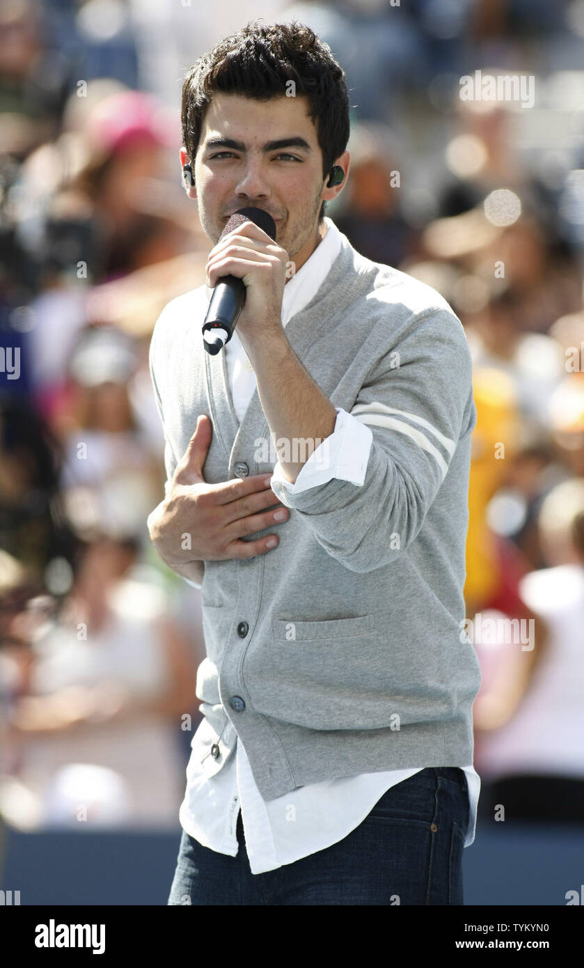 Joe Jonas of the The Jonas Brothers performs during Arthur Ashe Kids ...