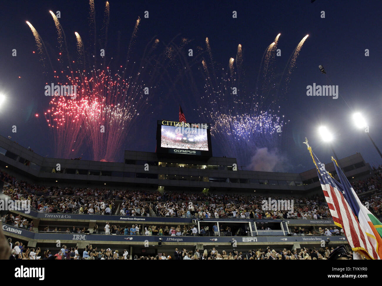 Fireworks conclude opening night ceremonies at the U.S. Open Tennis ...