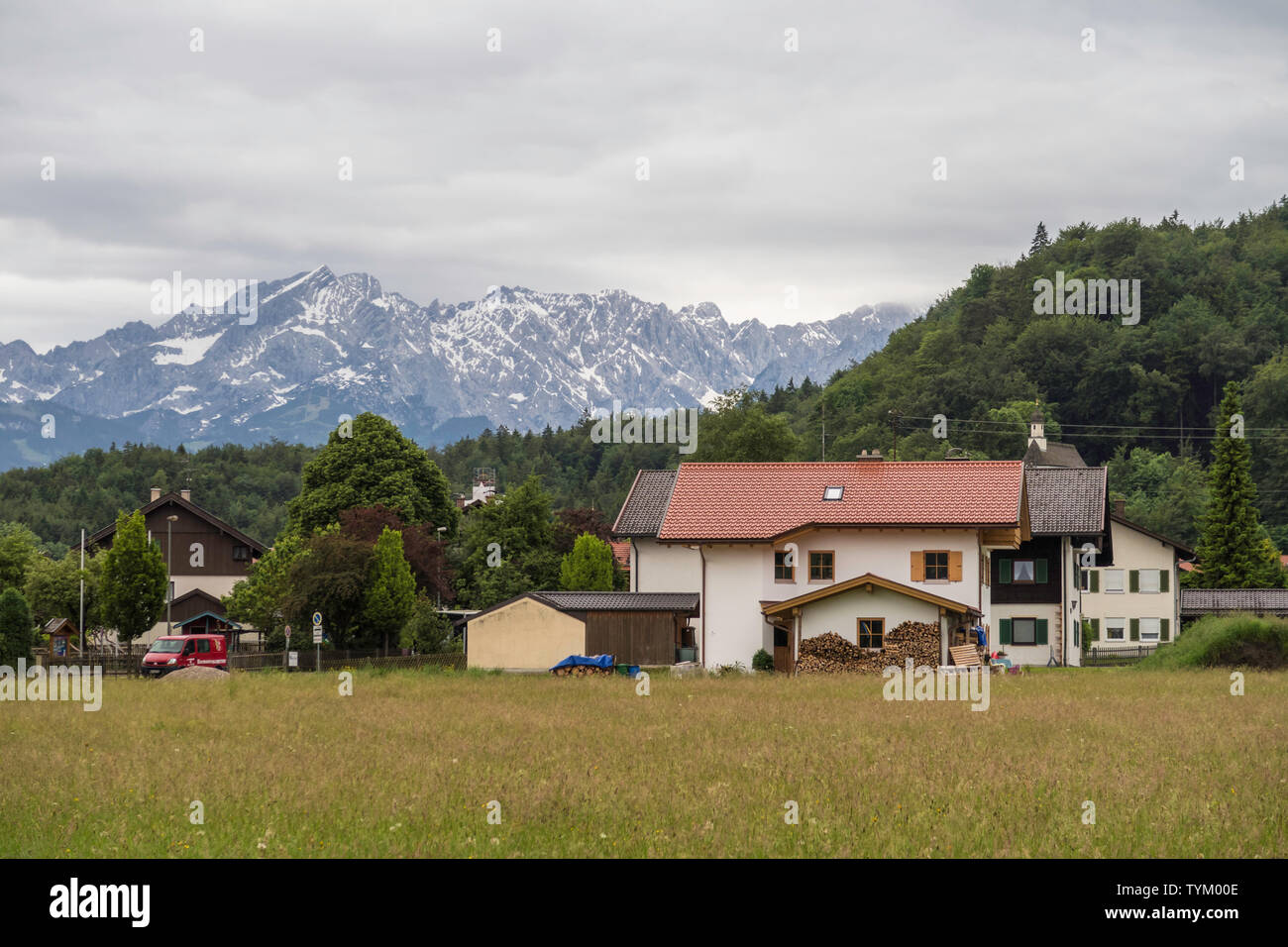 German town style and rural pastoral scenery Stock Photo - Alamy