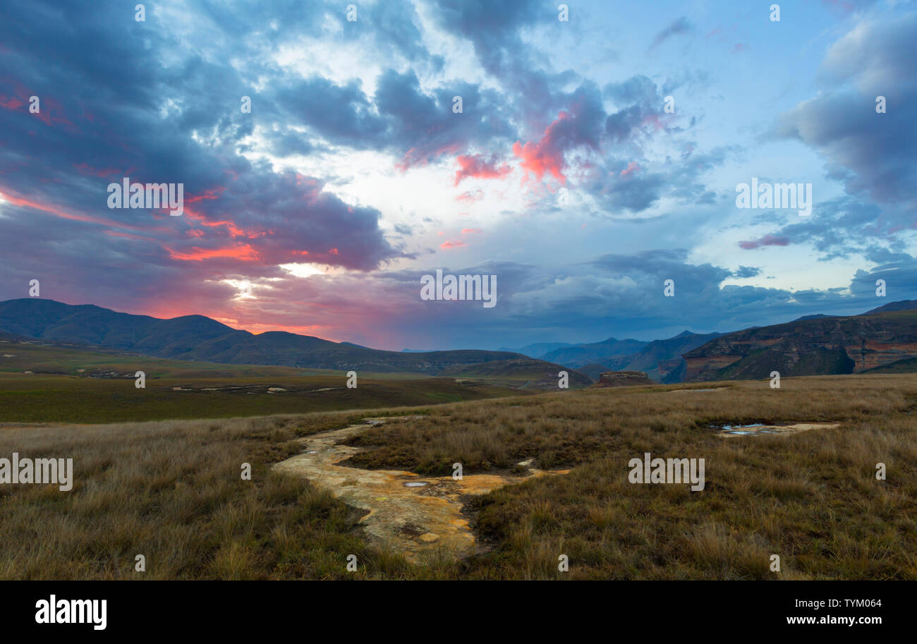 Sunset coloured clouds Stock Photo - Alamy